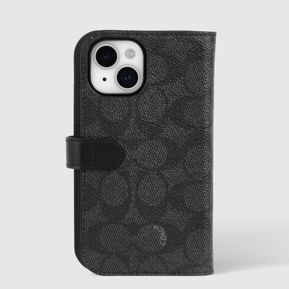 Coach | Cell Phones & Accessories | Coach Folio Signature Canvas Charcoal Iphone 5 Case | Poshmark